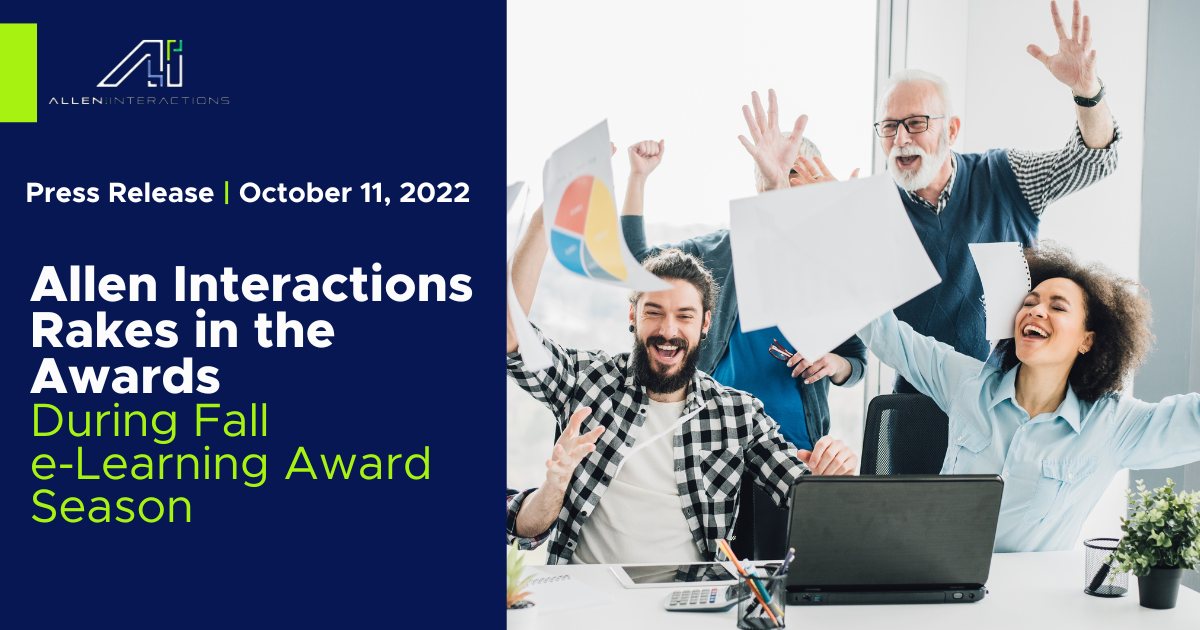 Allen Interactions Rakes in Awards During Fall e-Learning Award Season